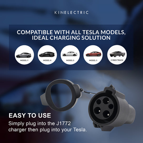 J1772 to Tesla Adapter with Ring – Kinelectric